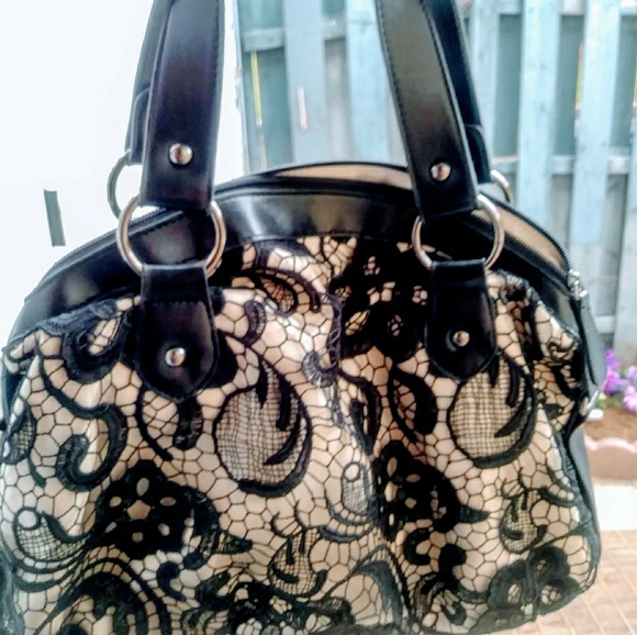 Unbranded | Bags | Black Lace Shoulder Bag Purse | Poshmark